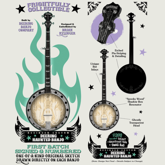 Custom Deering Haunted Banjo Collaboration Unveiled on Kickstarter