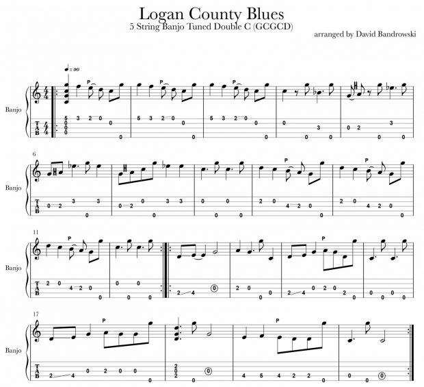 Logan County Blues Banjo Tab